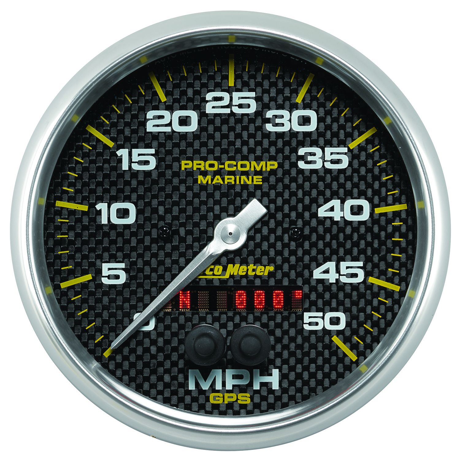 5" GPS SPEEDOMETER, 0-50 MPH, MARINE CARBON FIBER