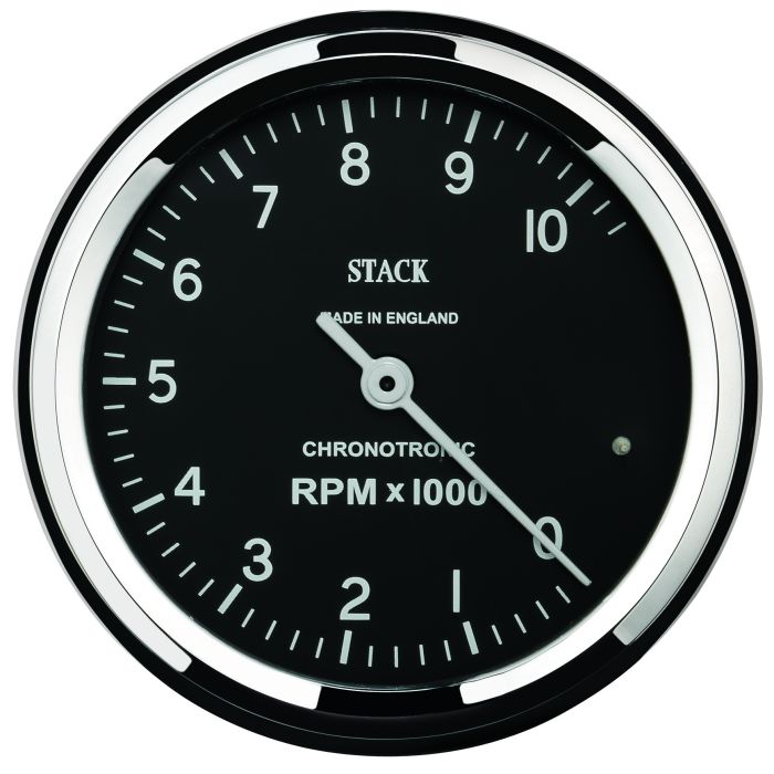 TACHOMETER, CHRONOTRONIC, 80MM, BLK, 0-10K RPM