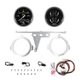 2 GAUGE DIRECT FIT DASH KIT, FORD FALCON 66-67, OLD TYME BLACK